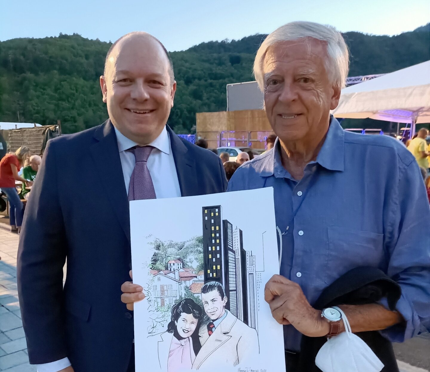 Frank Sinatra, ritratto donato al comune di Lumarzo - Prima il Levante