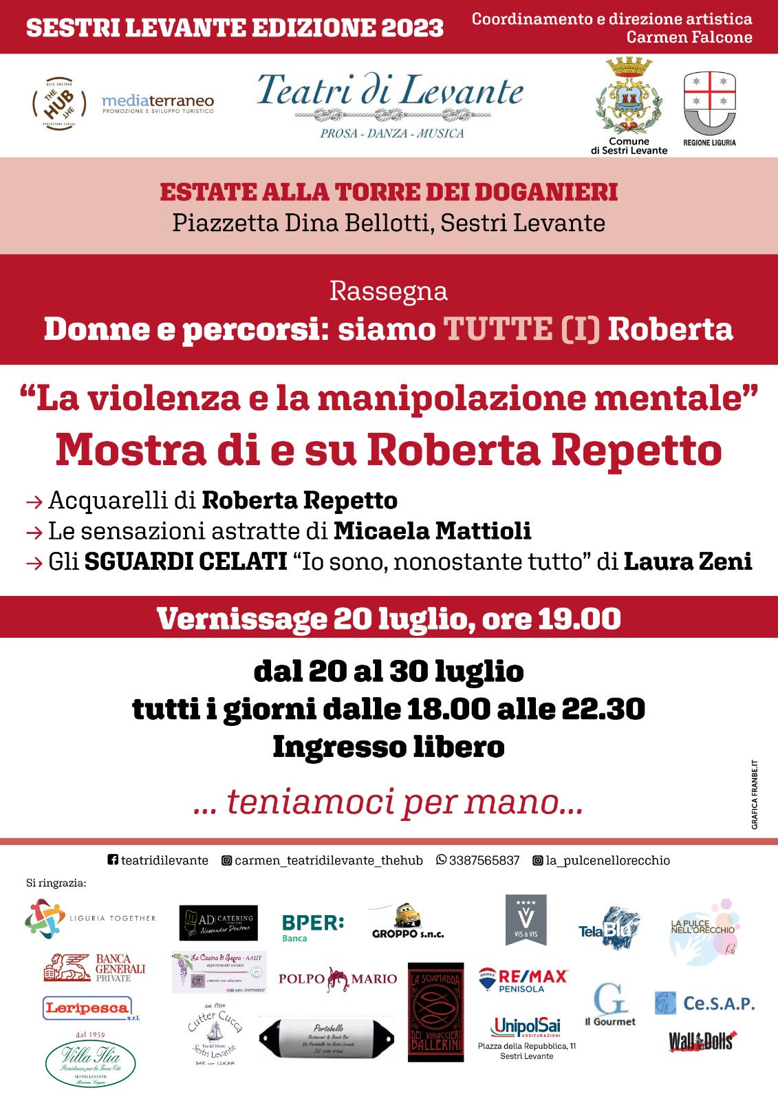 Roberta Repetto, le sue opere in mostra a Sestri Levante - Prima il Levante